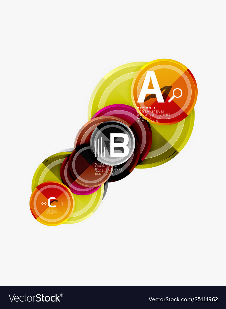 Circular pattern abstract circles composition Vector Image