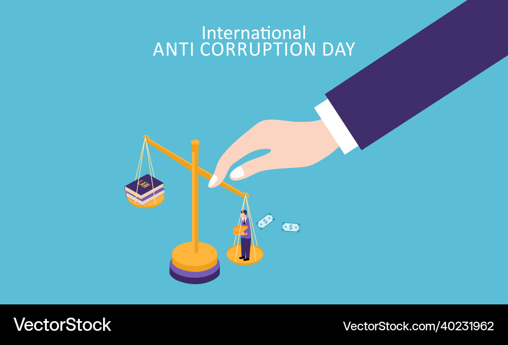 Corruption and political embezzlement Royalty Free Vector