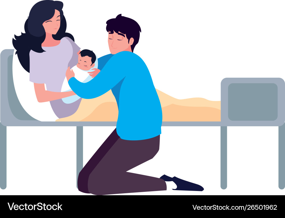 Couple and bapregnancy maternity Royalty Free Vector Image