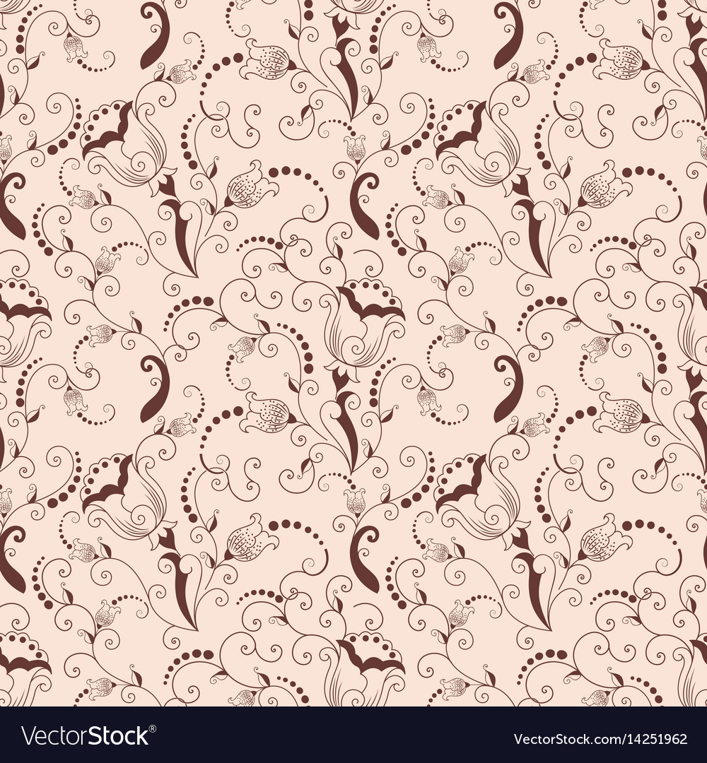 Flower seamless pattern background Royalty Free Vector Image