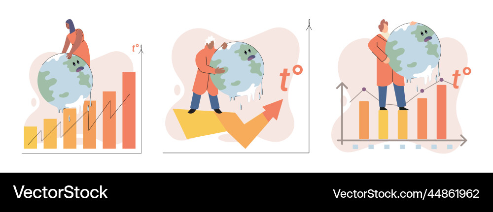 Global warming high temperature and hot weather Vector Image