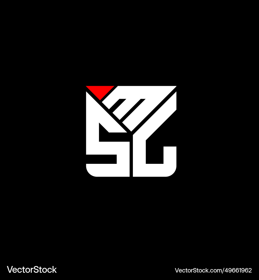 Msl letter logo design msl simple and modern logo Vector Image