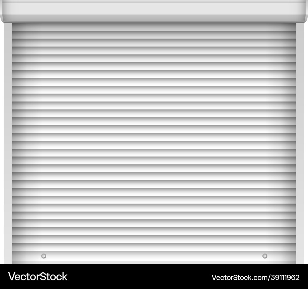 Realistic white shutter door for metal gate Vector Image