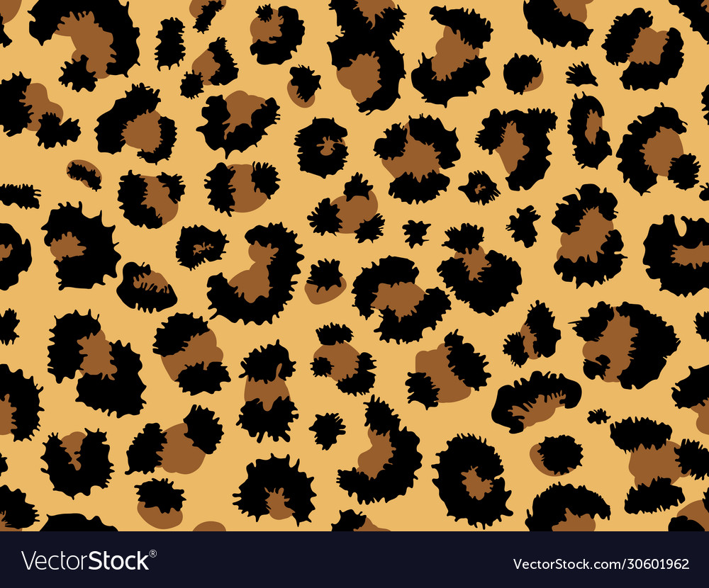 Seamless leopard fur pattern Royalty Free Vector Image