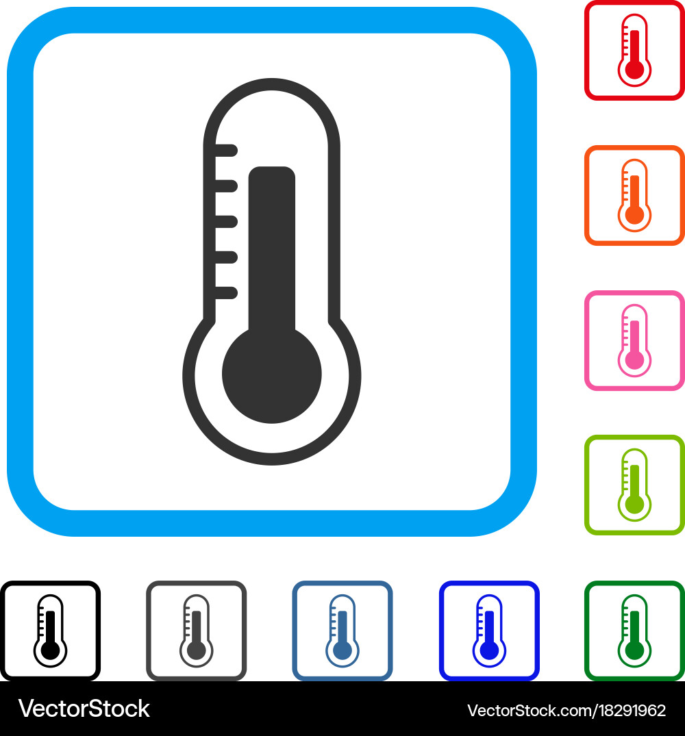 Thermometer framed icon Royalty Free Vector Image