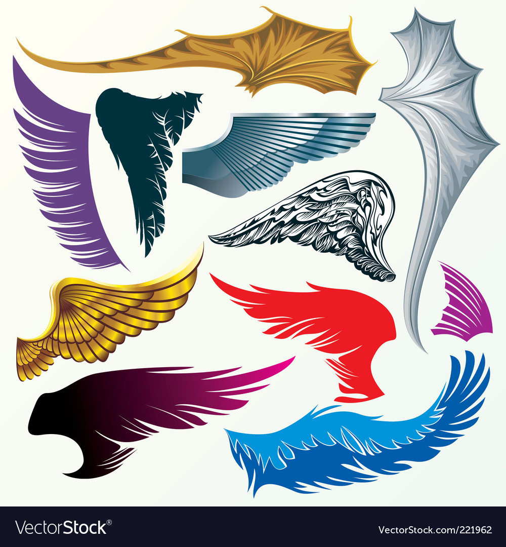 Wings Royalty Free Vector Image - VectorStock
