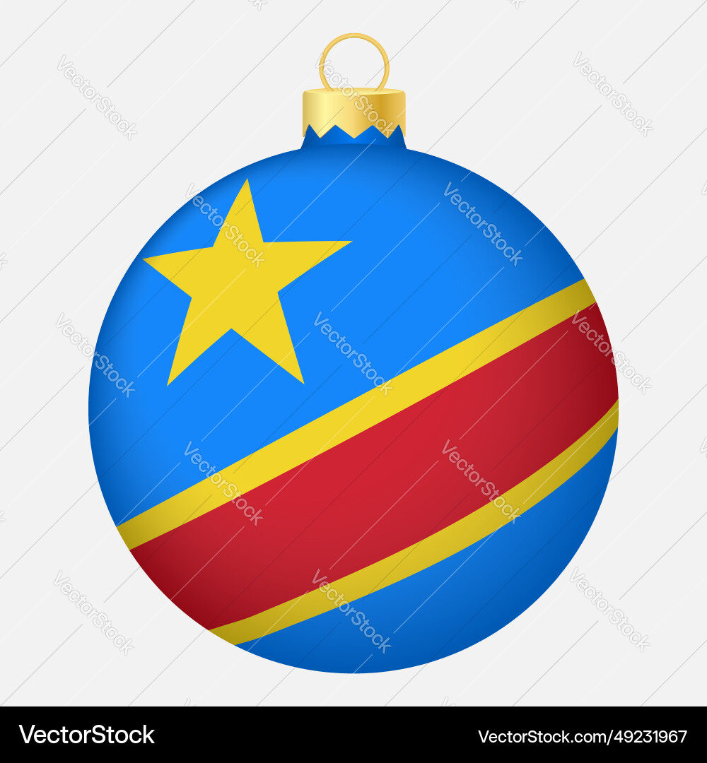 Christmas tree ball with democratic republic Vector Image