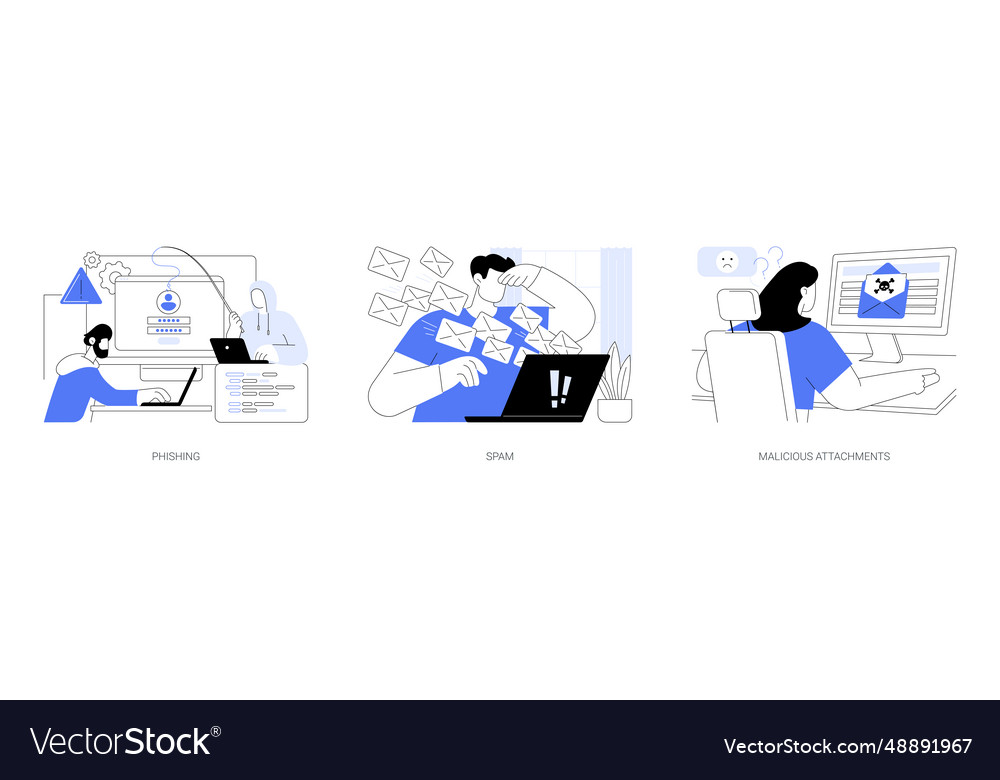 Computer network attack isolated cartoon Vector Image