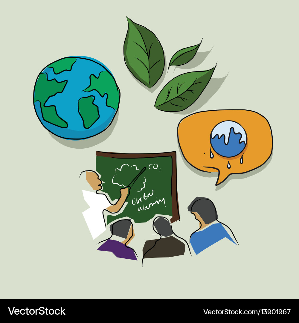 Education and training on global warming eco Vector Image