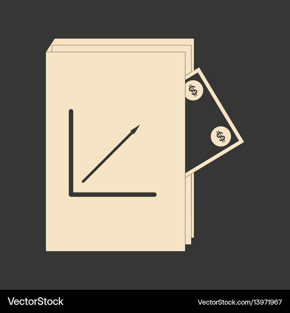 Flat in black and white financial report Vector Image