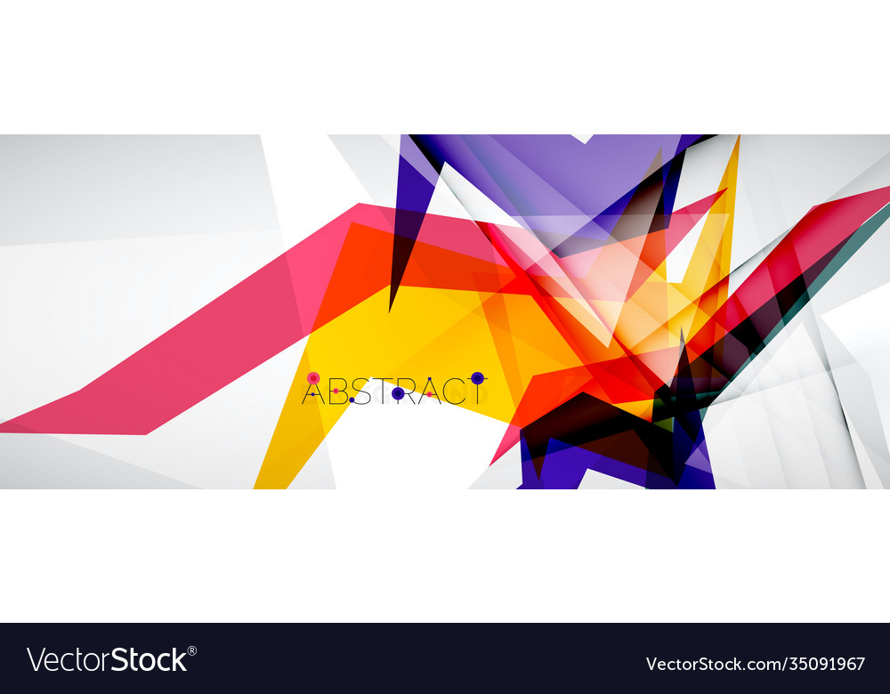 Geometric abstract background color triangle Vector Image
