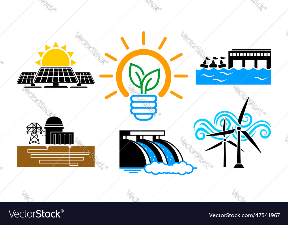 Green energy transition icons Royalty Free Vector Image Green energy transition icons Royalty Free Vector Image