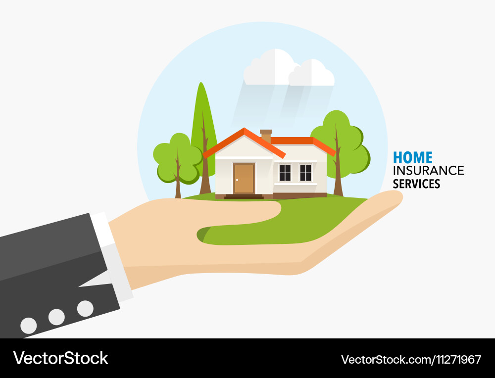 Home insurance business service concept Royalty Free Vector