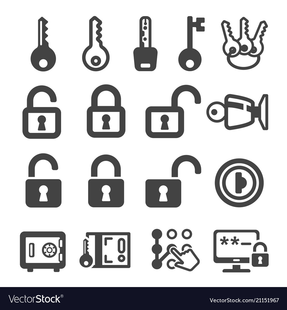 Keylock icon Royalty Free Vector Image - VectorStock