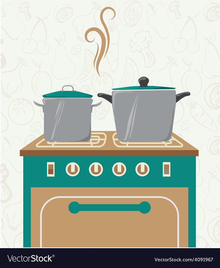 Kitchen design Royalty Free Vector Image - VectorStock