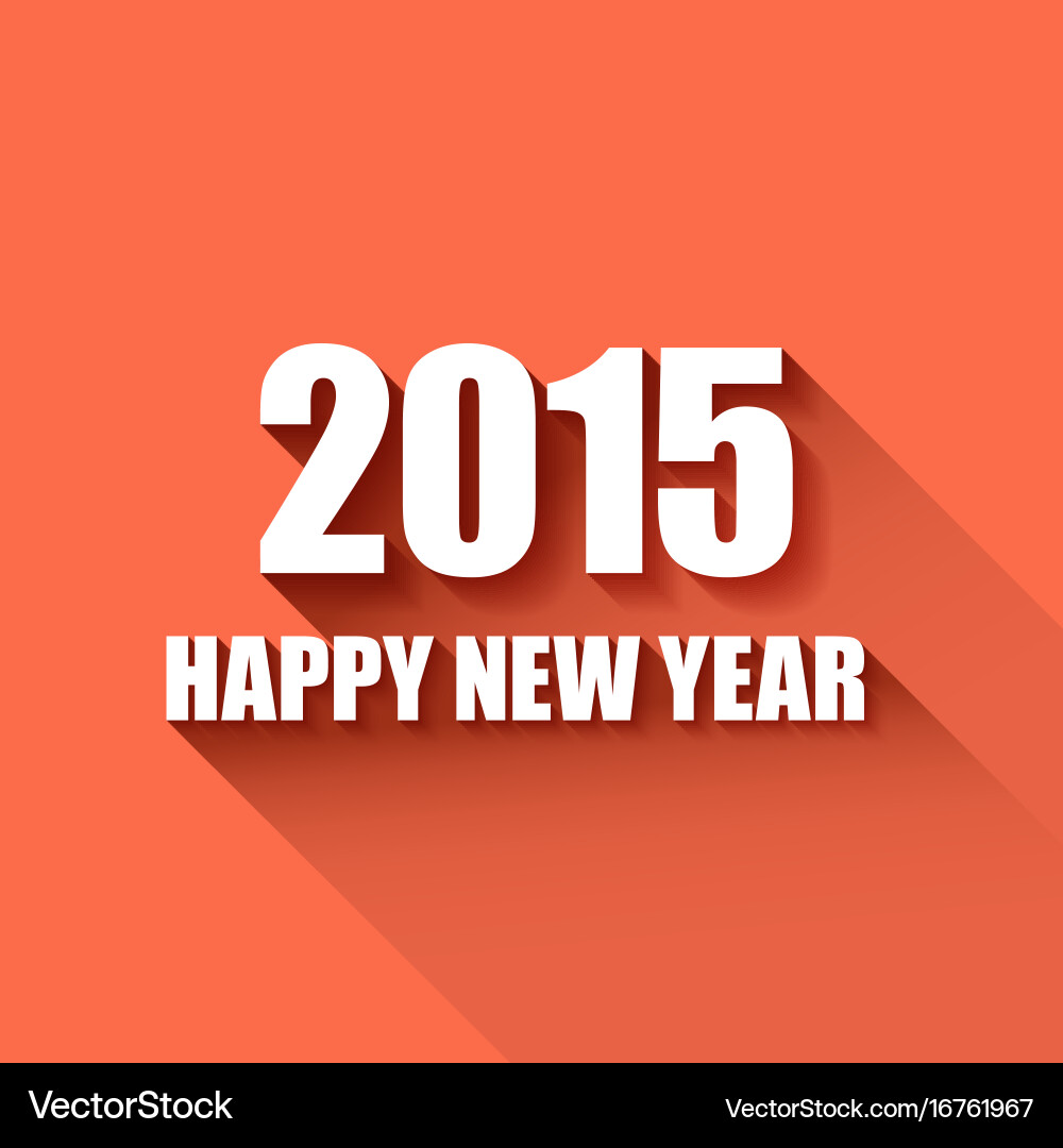 Modern simple happy new year card 2015 Royalty Free Vector