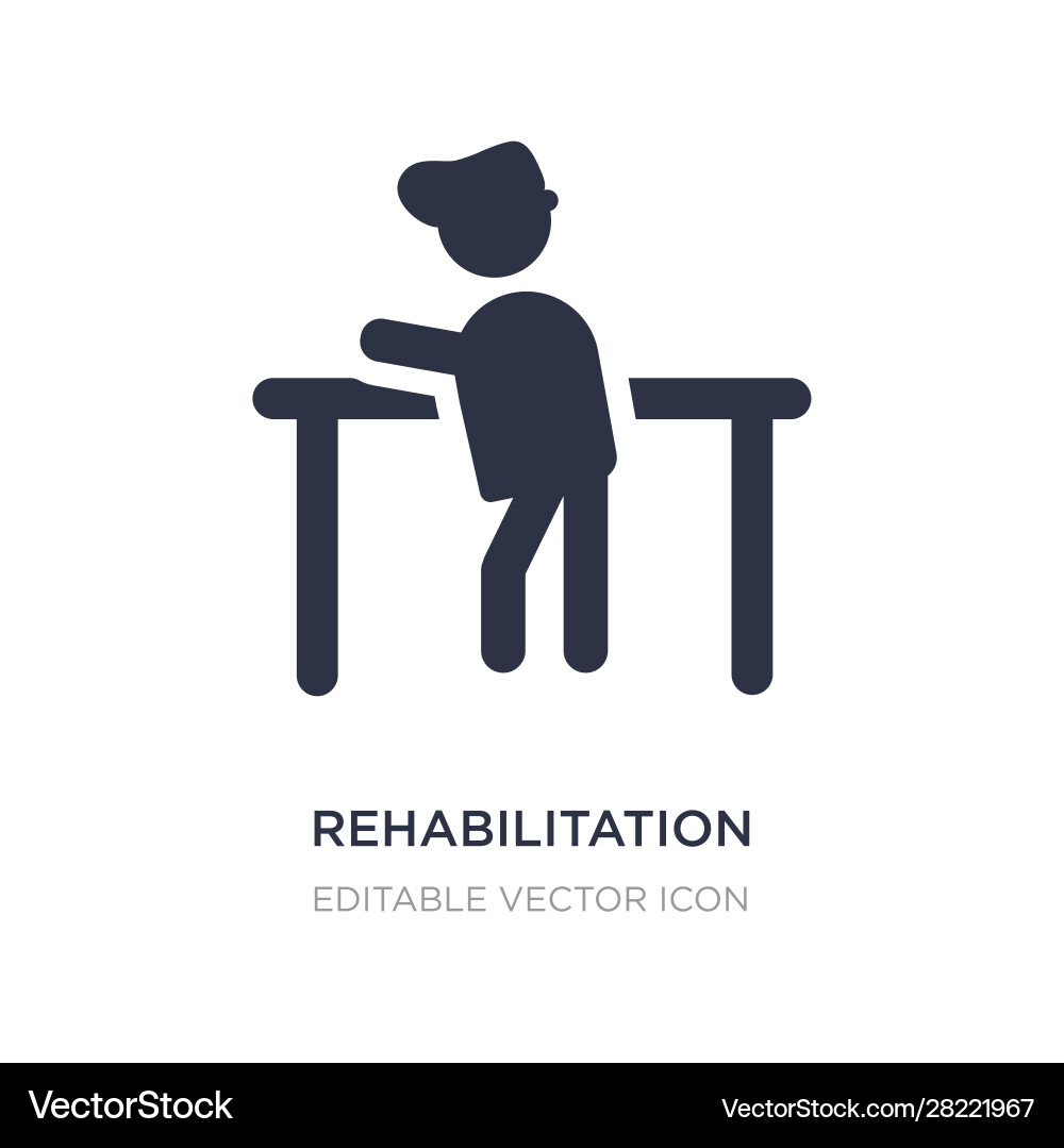 Rehabilitation icon on white background simple Vector Image