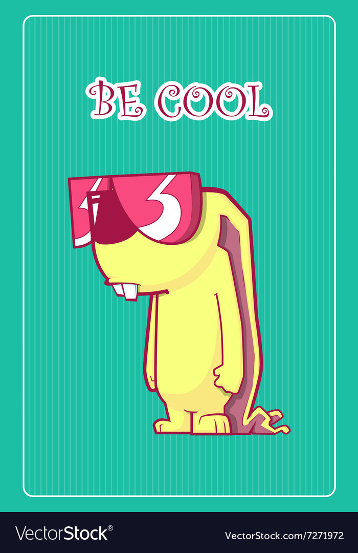 Cool rabbit Royalty Free Vector Image - VectorStock