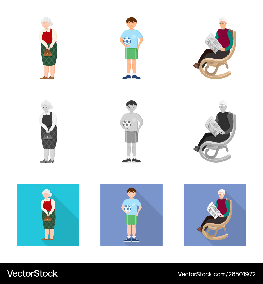 Design character and avatar logo set Royalty Free Vector