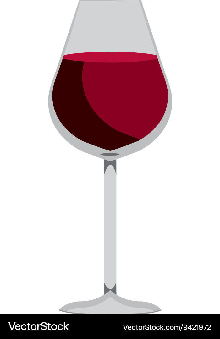 Glass of wine graphic Royalty Free Vector Image
