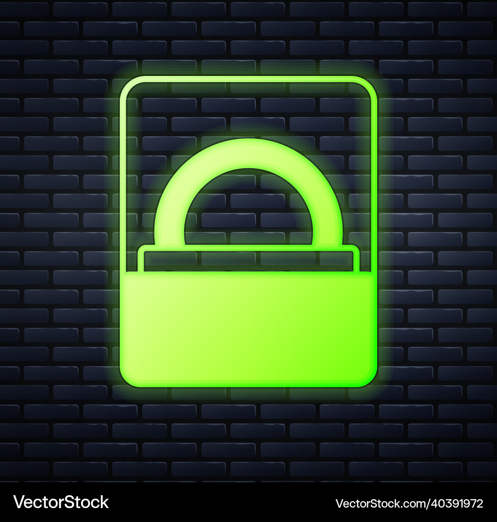 Glowing neon diamond engagement ring in a box icon