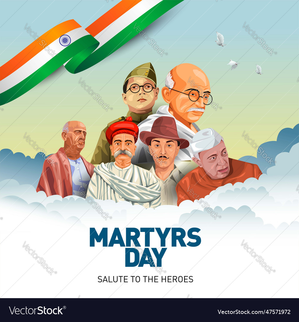 Happy martyrs day abstract day Royalty Free Vector Image