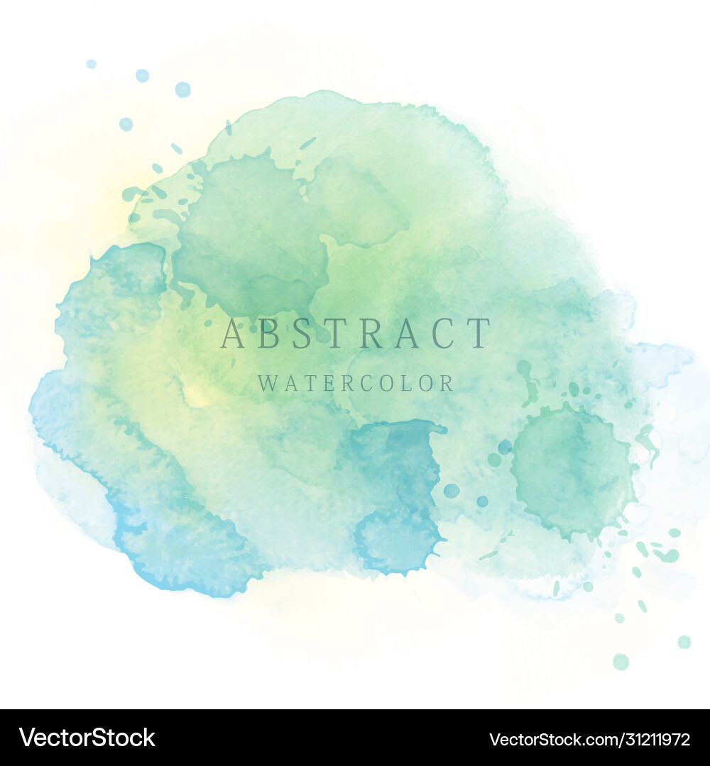 Light green abstract watercolor background Vector Image