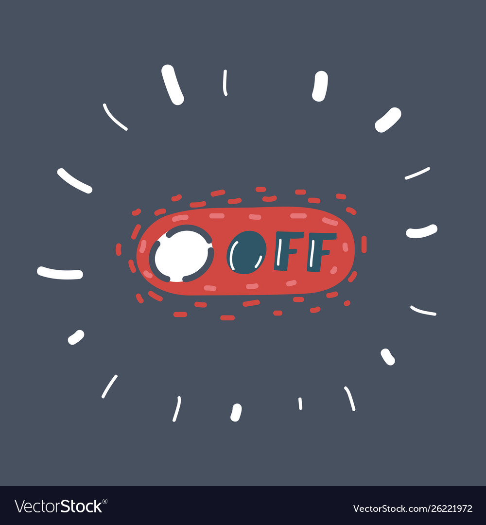 Off toggle switch buttons Royalty Free Vector Image