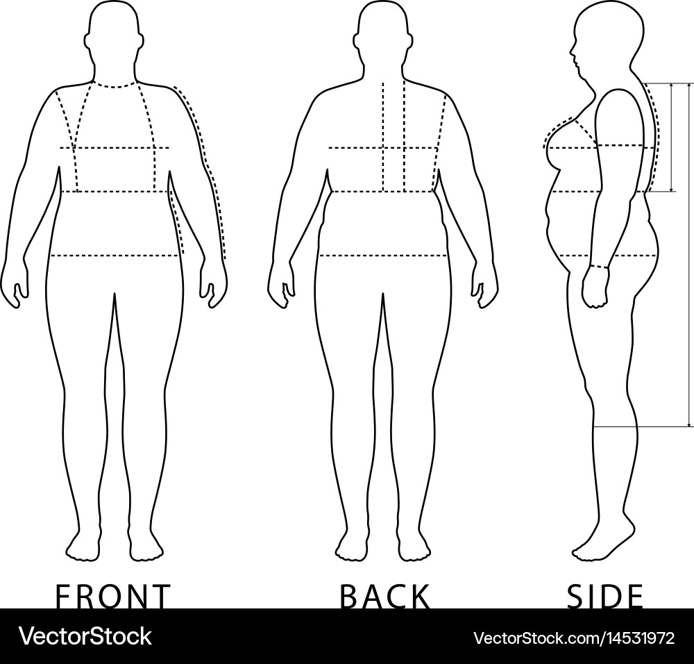 Outlined standing woman Royalty Free Vector Image