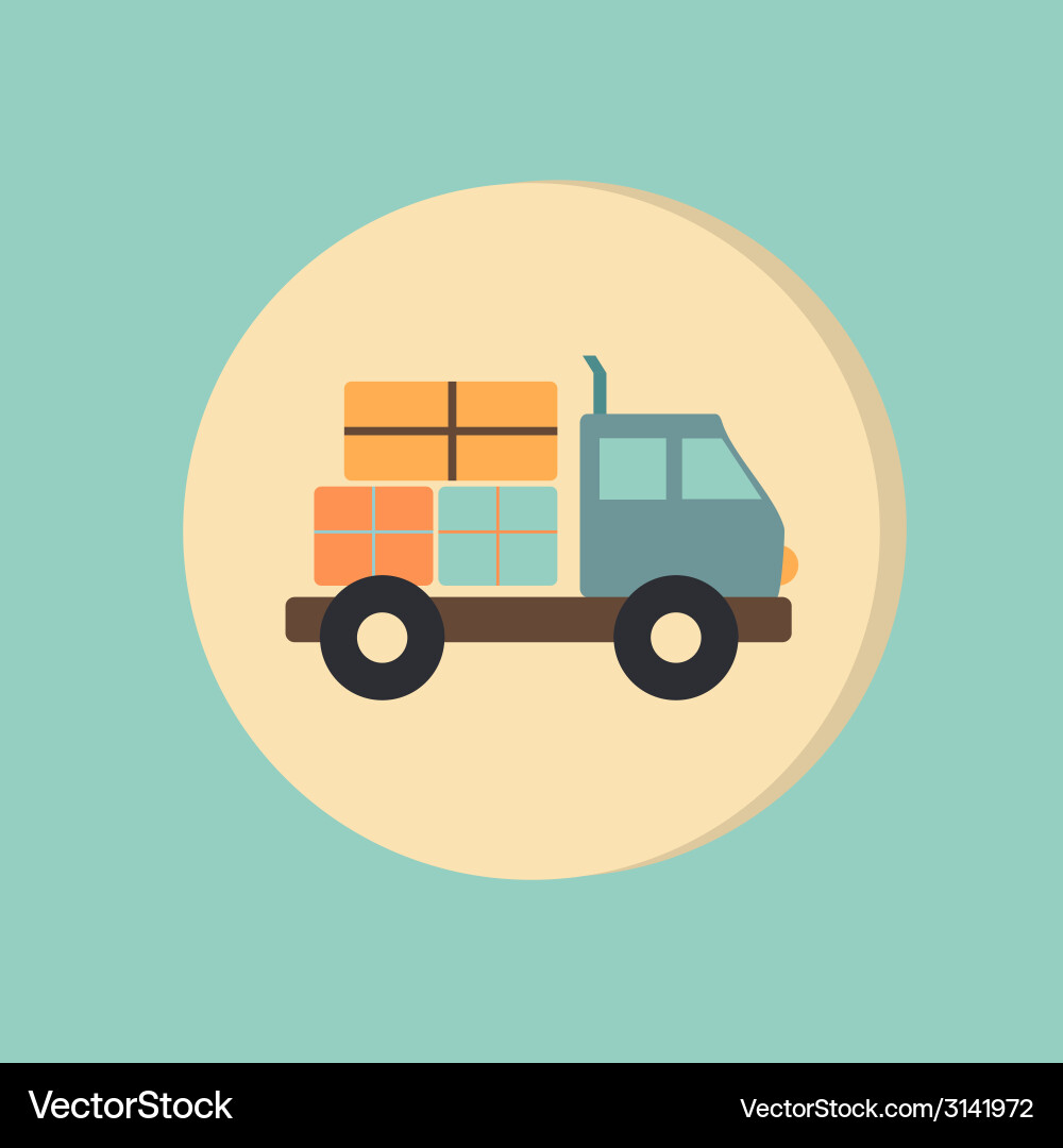 Truck logistic icon symbol icon laden Royalty Free Vector