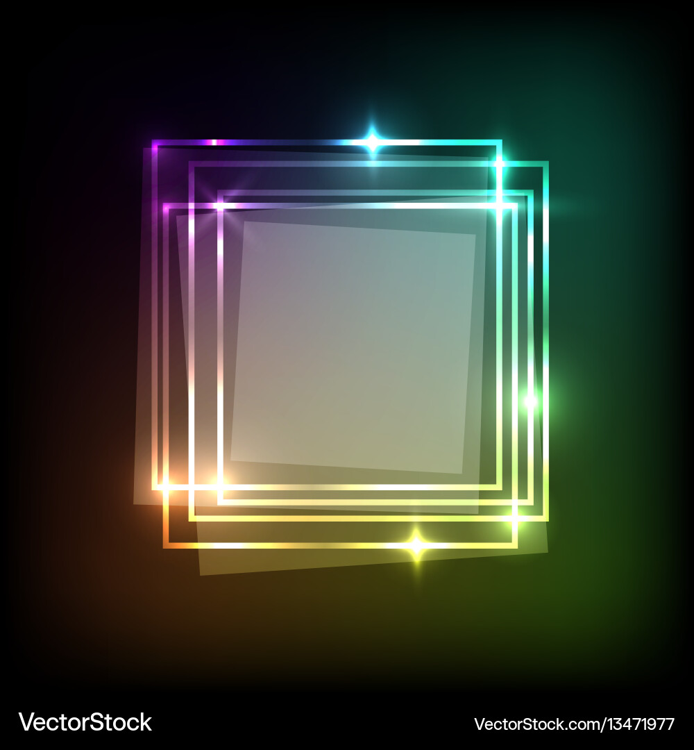 Abstract background with neon colorful squares Vector Image