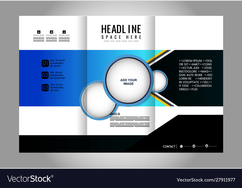 Brochure folder leaflet abstract element Vector Image