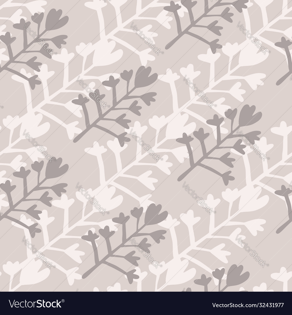 Light seamless botanic pattern with flowers Vector Image