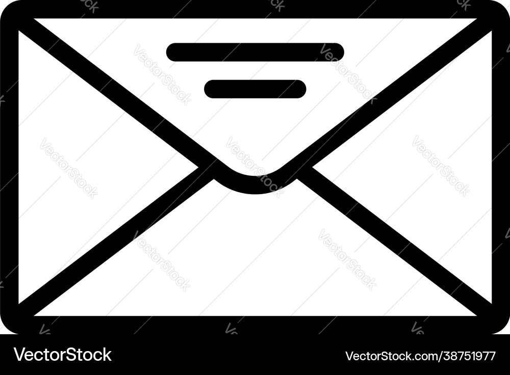 Paper letter icon outline style Royalty Free Vector Image
