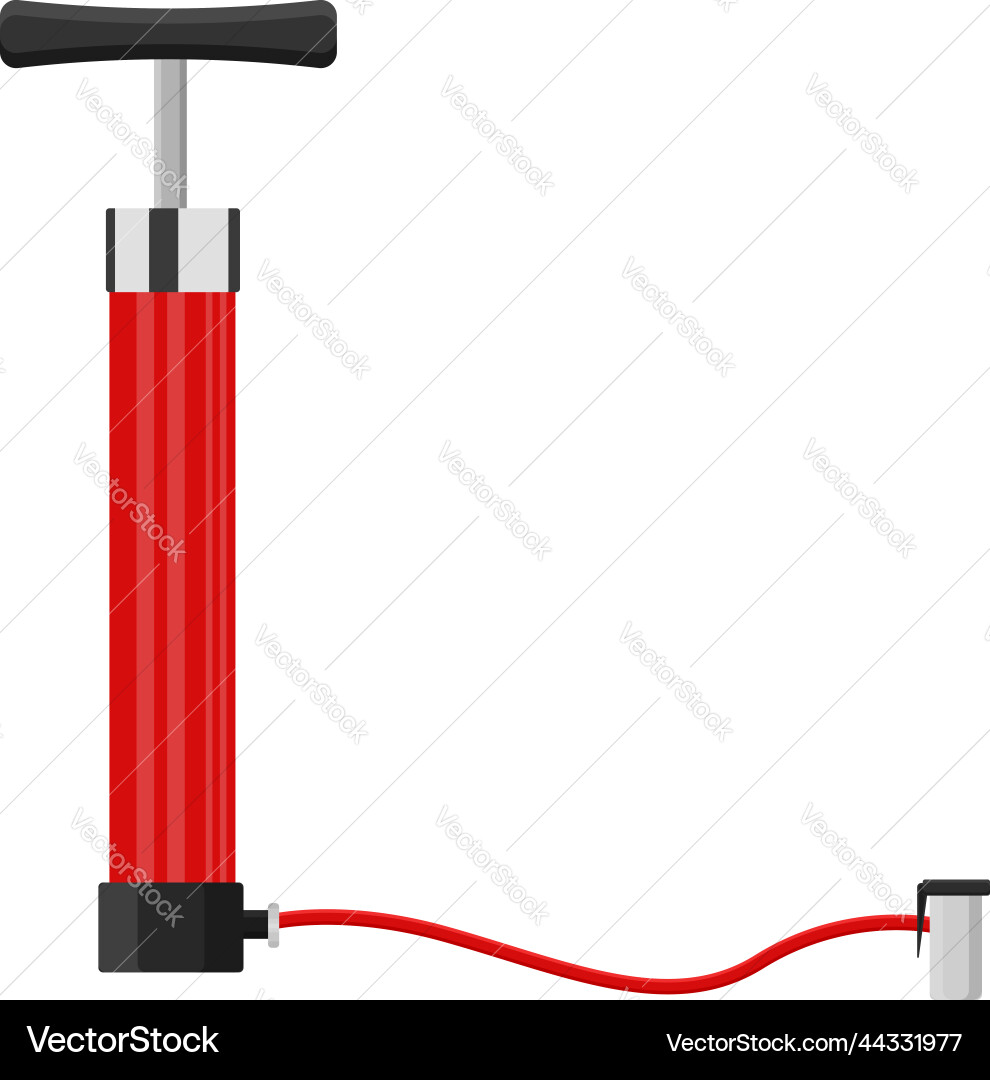 Red bike pump on a white background Royalty Free Vector