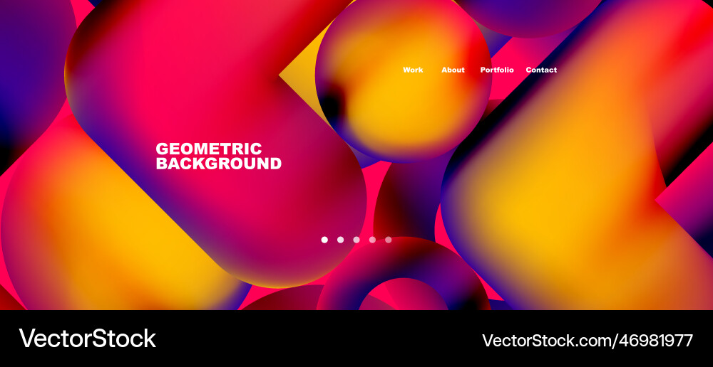 Round shapes and circles with liquid gradients Vector Image