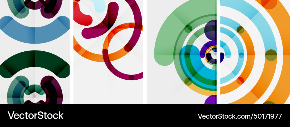 Set of colorful circle backgrounds Royalty Free Vector Image