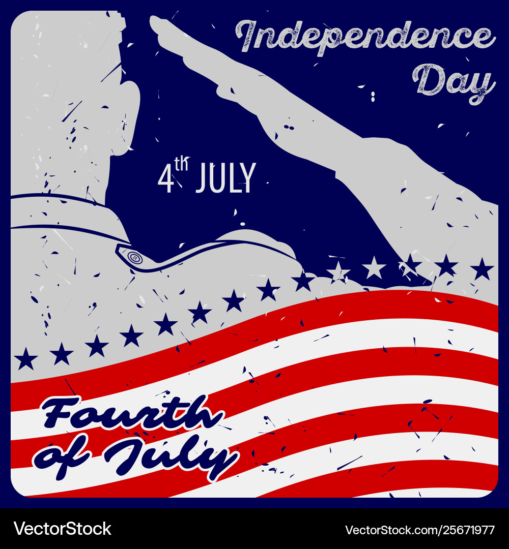 Usa independence day poster template Royalty Free Vector