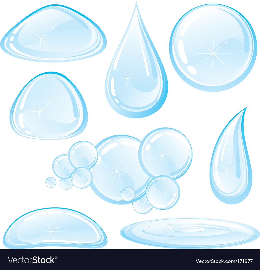 Water elements Royalty Free Vector Image - VectorStock