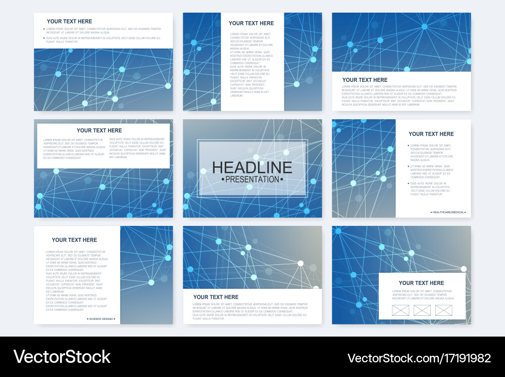 Big set of templates for presentation Royalty Free Vector