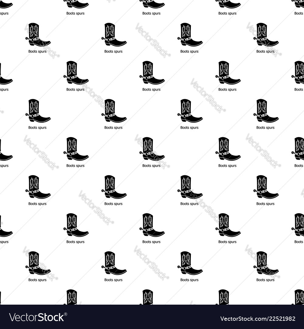 Boot spurs pattern seamless Royalty Free Vector Image