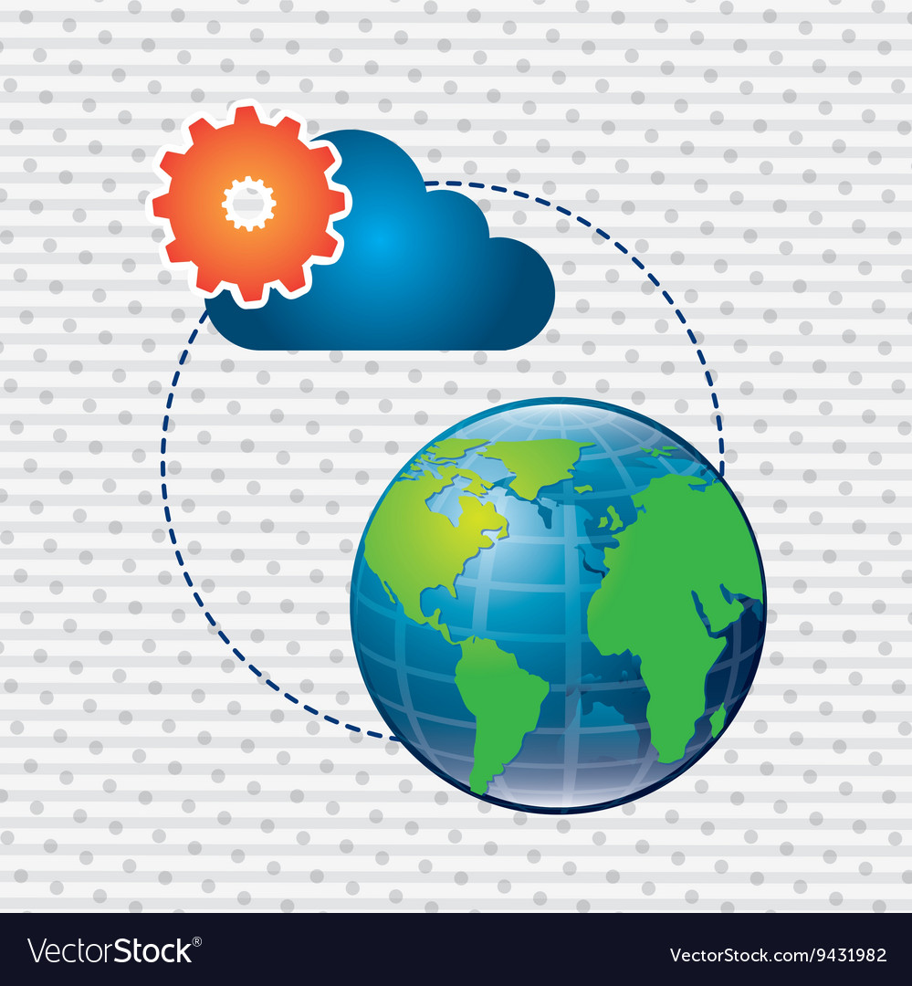 Cloud computing design Royalty Free Vector Image