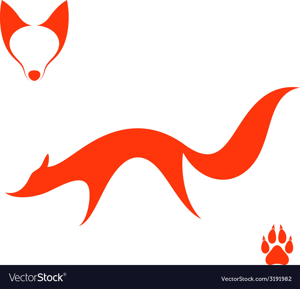 Fox set Royalty Free Vector Image - VectorStock