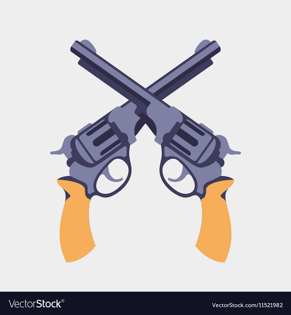 Guns flat Royalty Free Vector Image - VectorStock