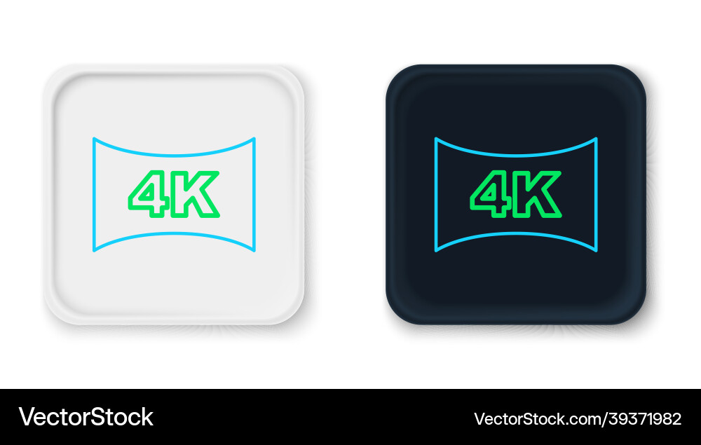 Line screen tv with 4k ultra hd video technology Vector Image