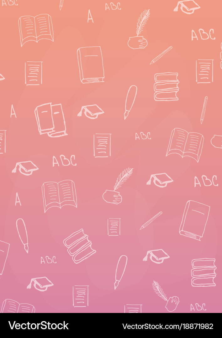 Literature subject back to school background Vector Image