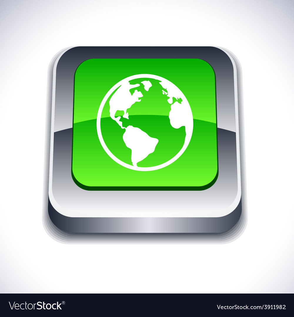 Planet 3d button Royalty Free Vector Image - VectorStock
