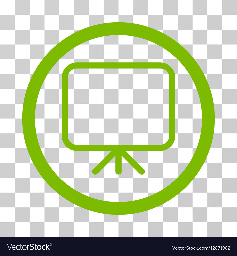 Presentation screen rounded icon Royalty Free Vector Image