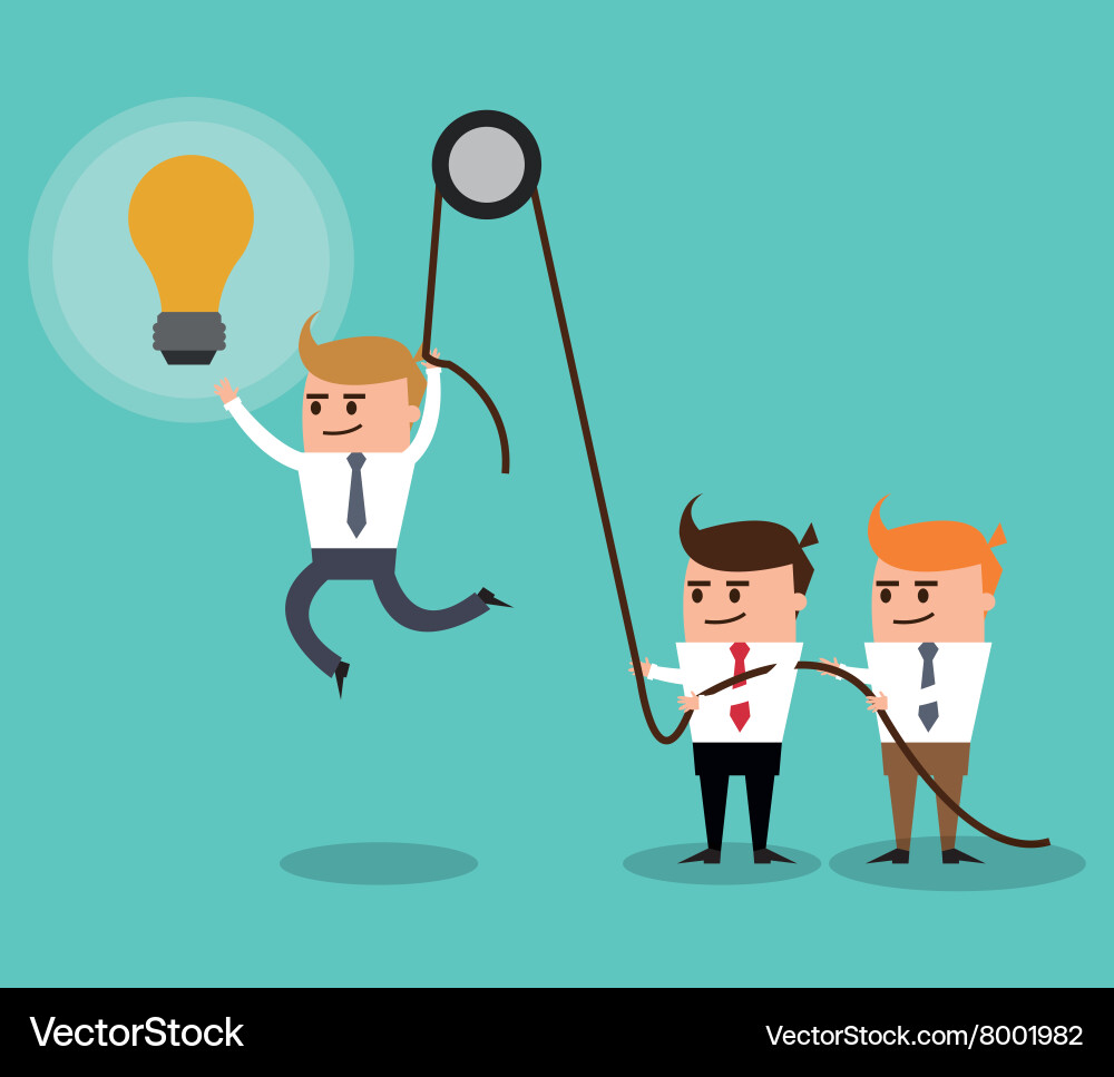 Project and strategy design businessman cartoon Vector Image