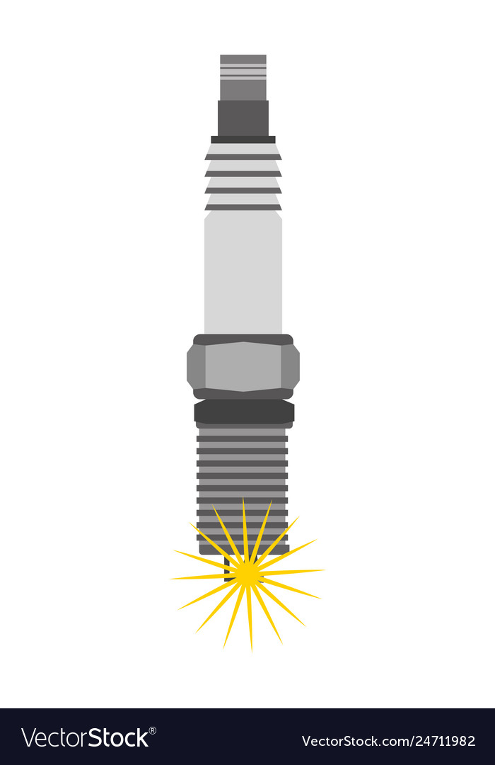 Spark plug engine piece Royalty Free Vector Image